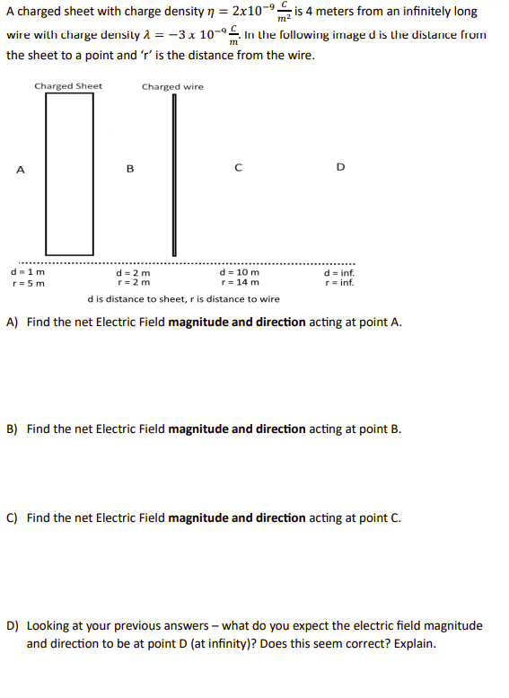 Solved A) ﻿Find the net Electric Field magnitude and | Chegg.com