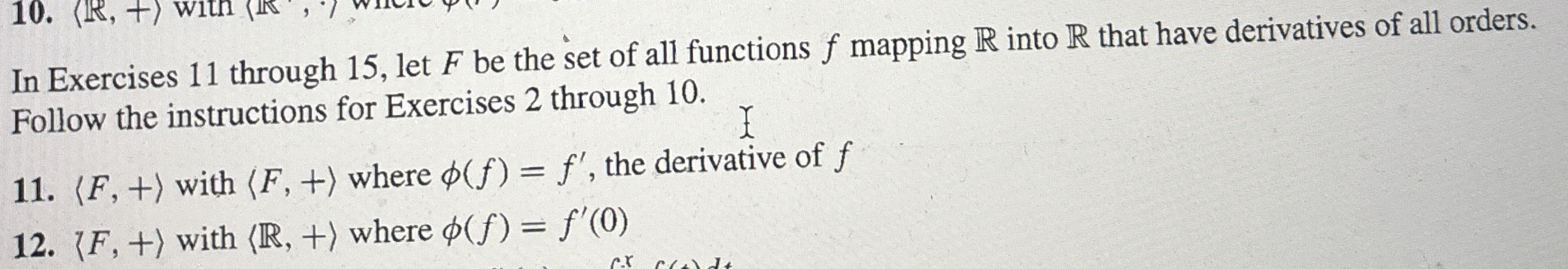 Solved let F ﻿be the set of all functions f ﻿mapping R ﻿into | Chegg.com