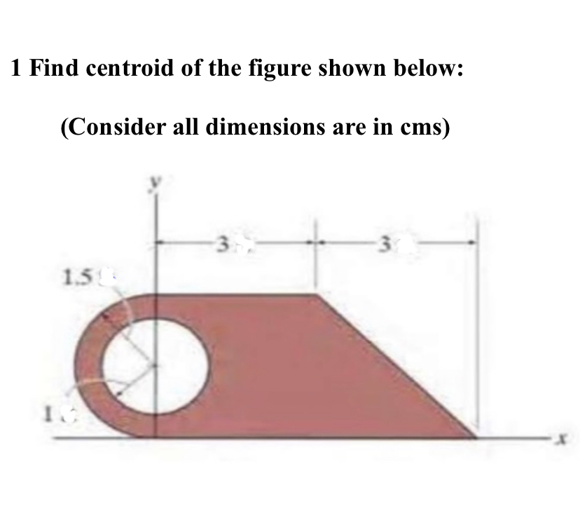 Solved How to solve 1 ﻿Find centroid of the figure shown | Chegg.com