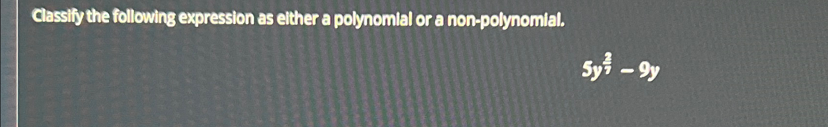 Solved Classify the following expression as either a | Chegg.com
