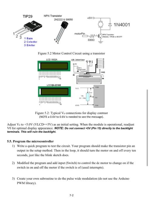Solved TIP29 NPN Transistor 2N2222 2 58050 .5VO 1N4001 123 | Chegg.com