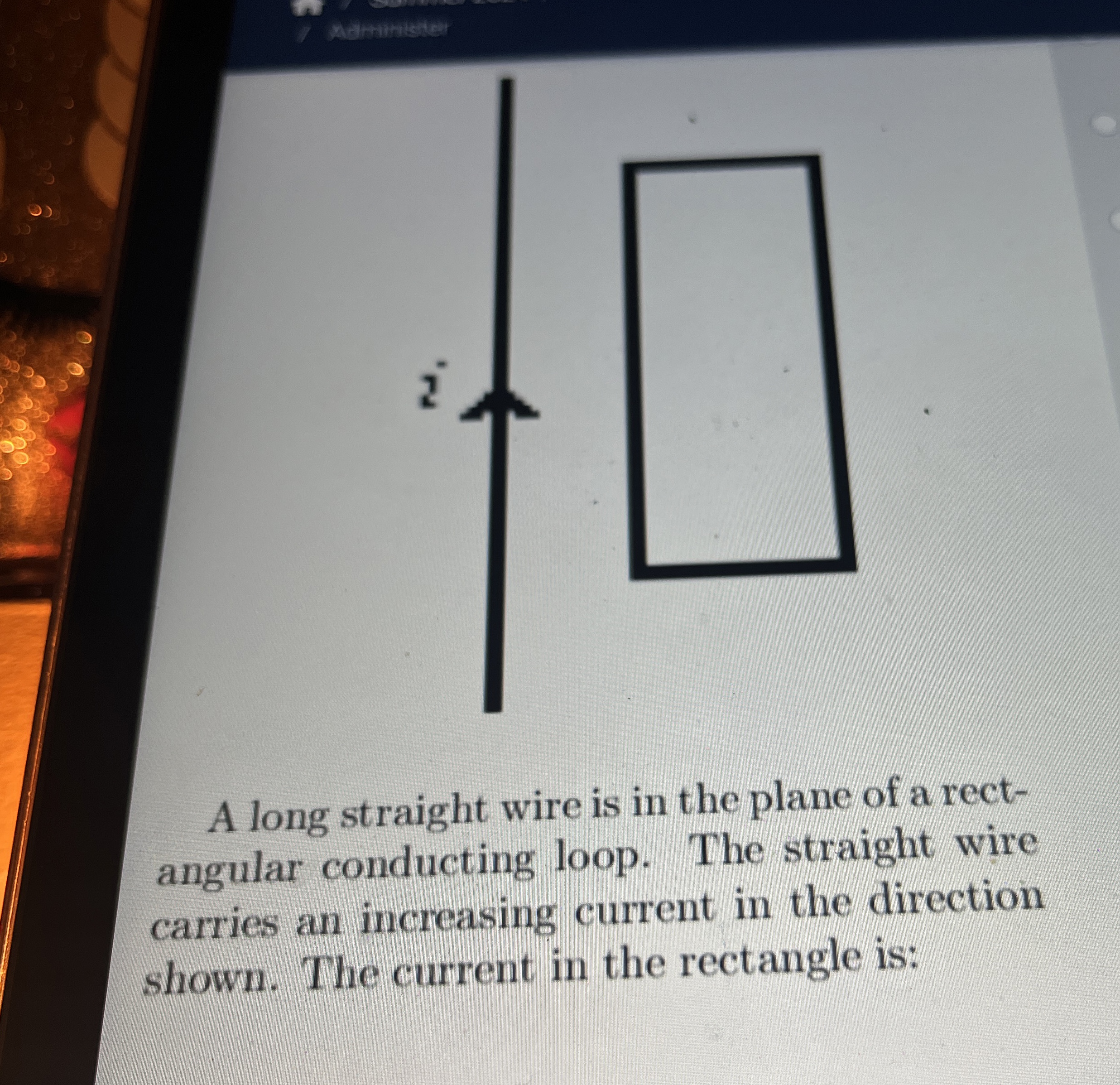 Solved xotemintstsA long straight wire is in the plane of a | Chegg.com