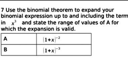 Solved 7 Use the binomial theorem to expand your binomial | Chegg.com