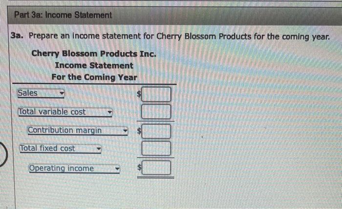 Solved cherry blossom products inc produces and sells | Chegg.com