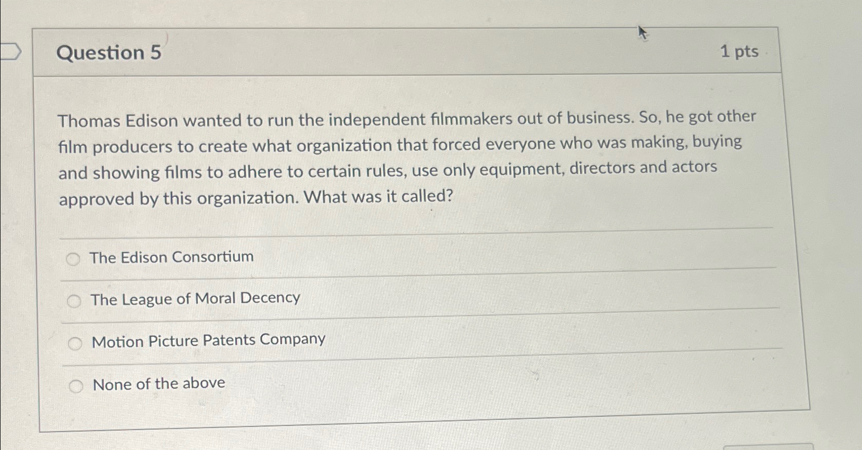 Solved Question 51 ﻿ptsThomas Edison wanted to run the | Chegg.com