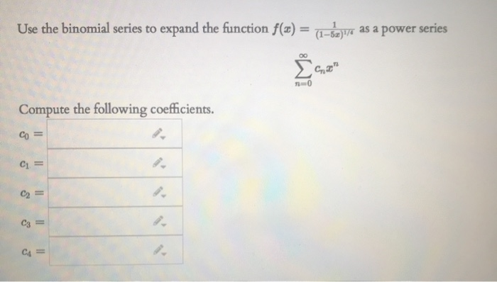 Solved Use the binomial series to expand the function f(x) = | Chegg.com