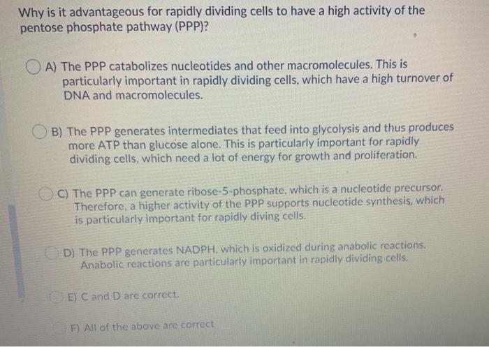 Solved Why is it advantageous for rapidly dividing cells to | Chegg.com