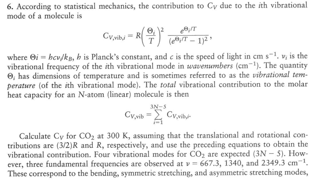 Solved Given these two equations, calculate Cv for CO2 ﻿and | Chegg.com