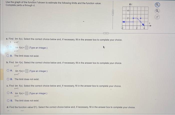 Solved Use the graph of the function f shown to estimate the | Chegg.com