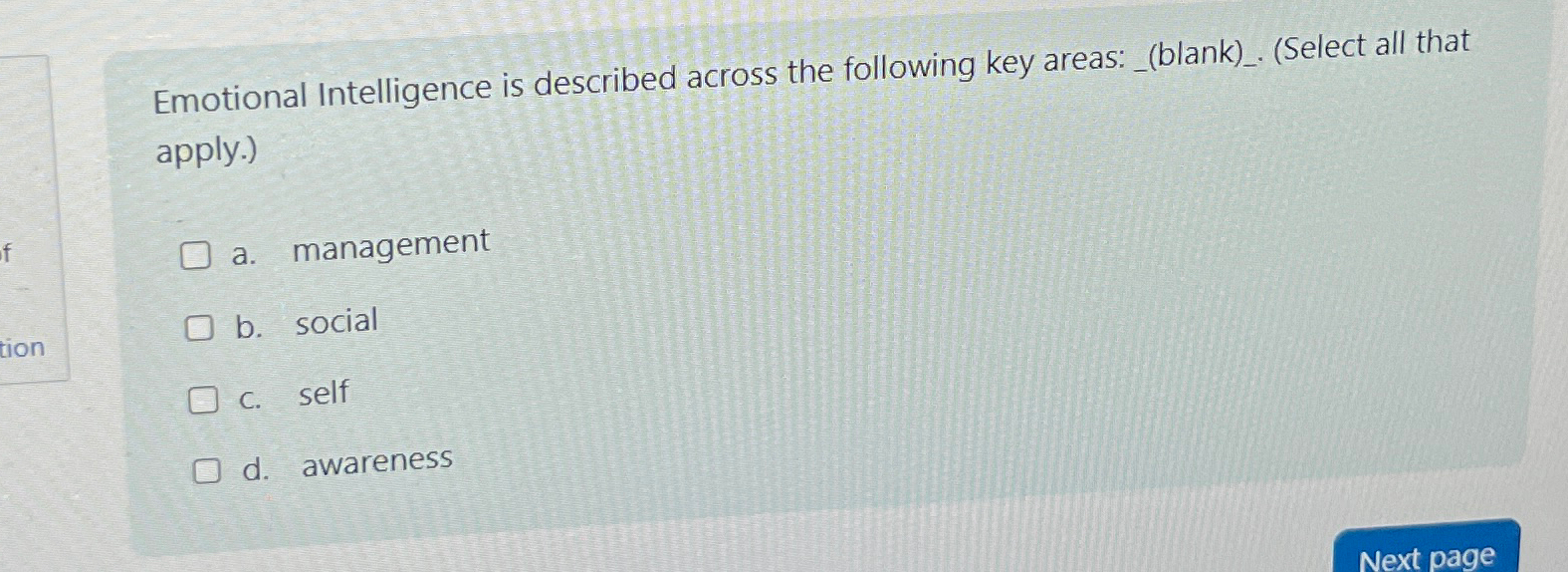 Solved Emotional Intelligence is described across the | Chegg.com