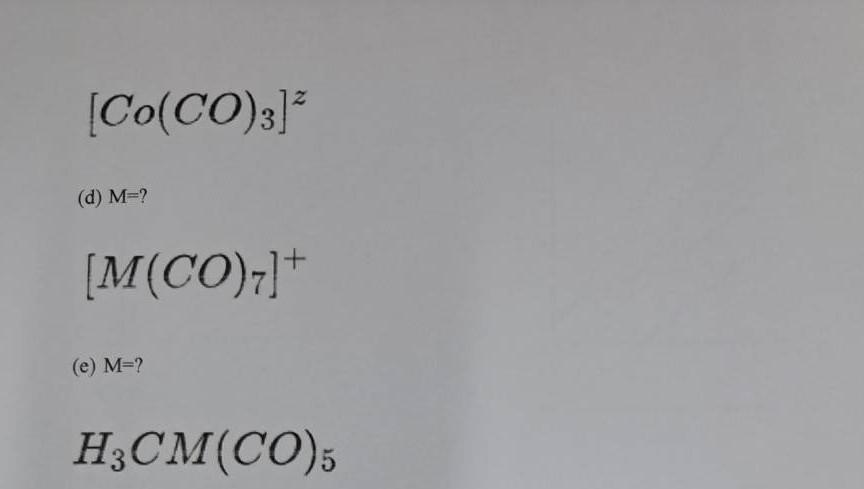 7. On the basis of the 18-electron rule, identify the | Chegg.com