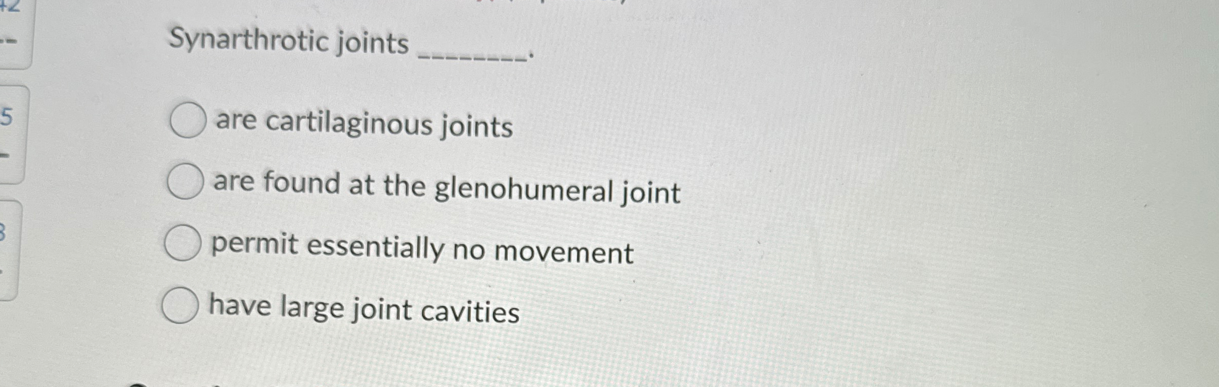 Solved Synarthrotic joints q,are cartilaginous jointsare | Chegg.com Solved Synarthrotic joints q,are cartilaginous jointsare | Chegg.com