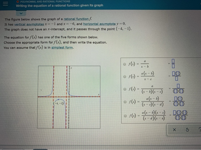Solved = O POLYNOMIAL AND RATIONAL FUNCTIONS Writing the | Chegg.com Solved = O POLYNOMIAL AND RATIONAL FUNCTIONS Writing the | Chegg.com