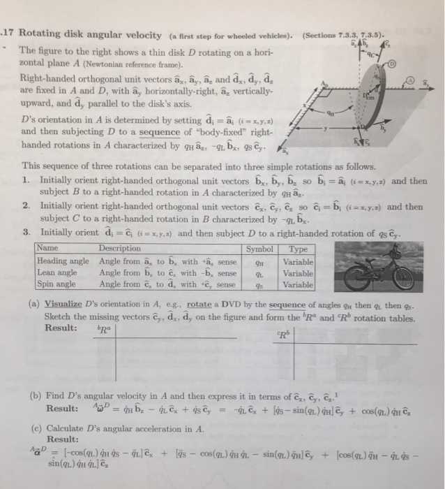 Em .17 Rotating disk angular velocity (a first step | Chegg.com