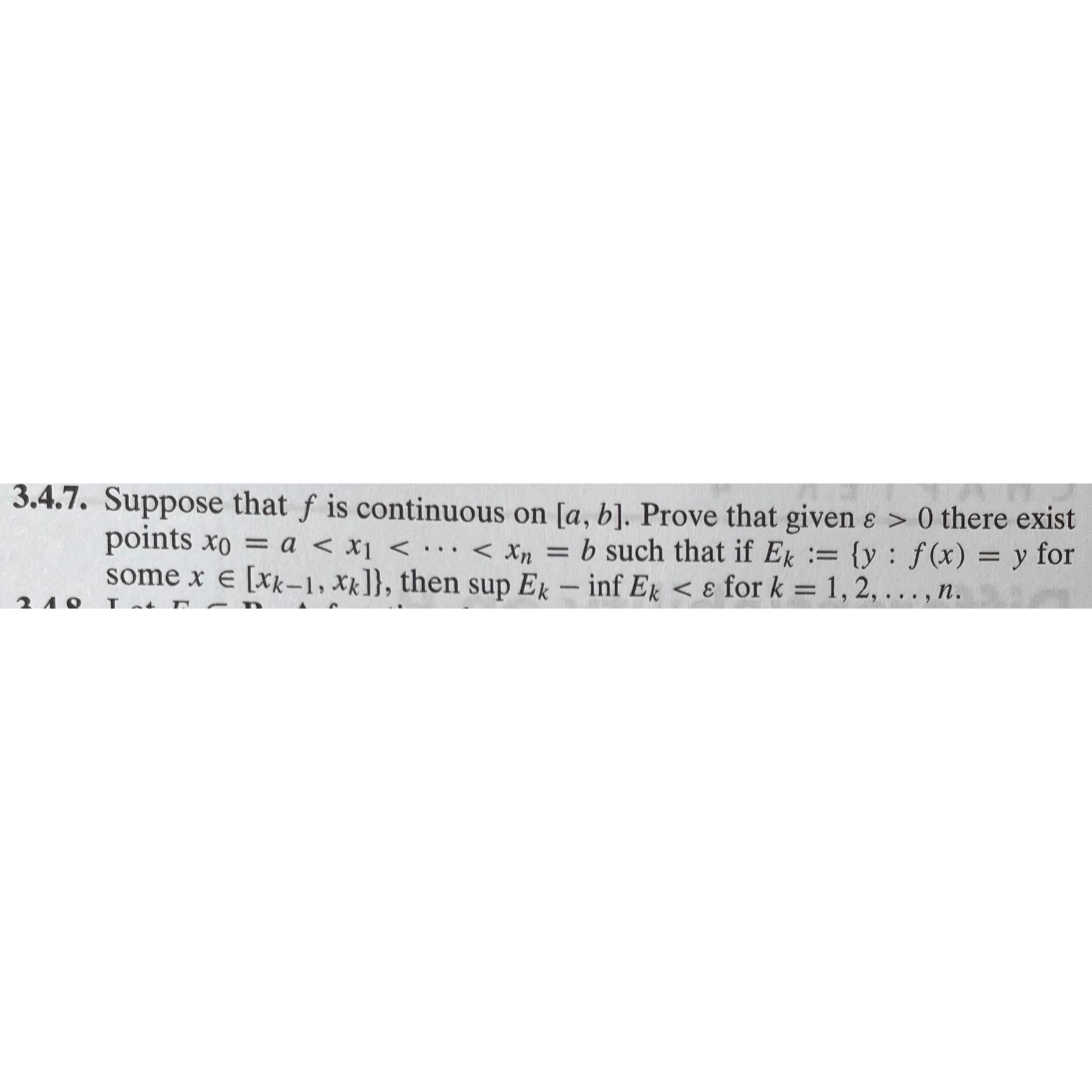 Solved 3.4.7. ﻿Suppose that f ﻿is continuous on a,b. ﻿Prove | Chegg.com