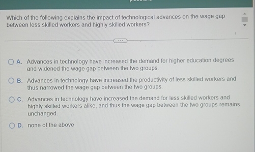 Solved Which of the following explains the impact of | Chegg.com