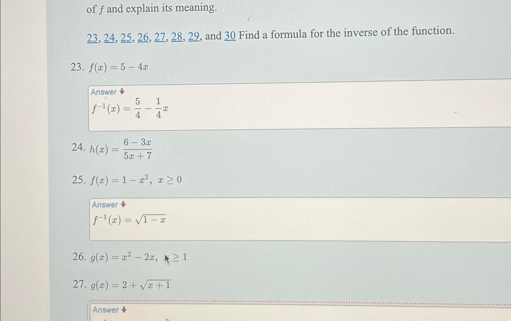 Solved of f ﻿and explain its meaning.23,24,25,26,27,28,29?, | Chegg.com