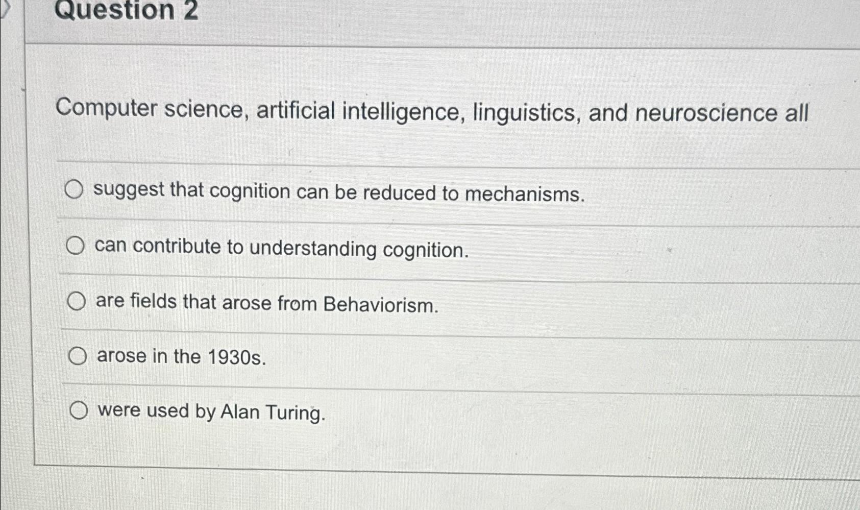 Solved Question 2Computer science, artificial intelligence, | Chegg.com