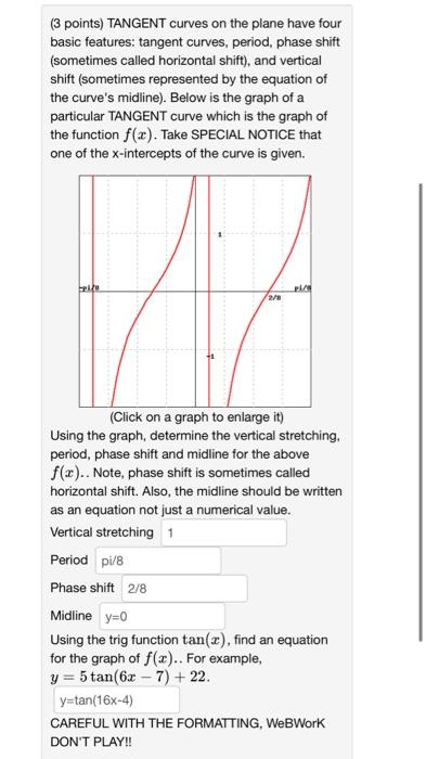Solved (2 points) TANGENT curves on the plane have four | Chegg.com