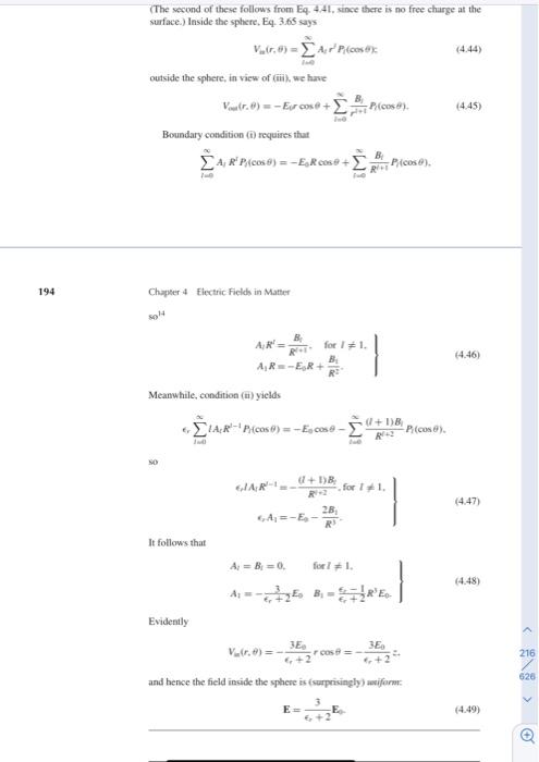 Solved in griffth book for electrodynamics example 4.7 | Chegg.com
