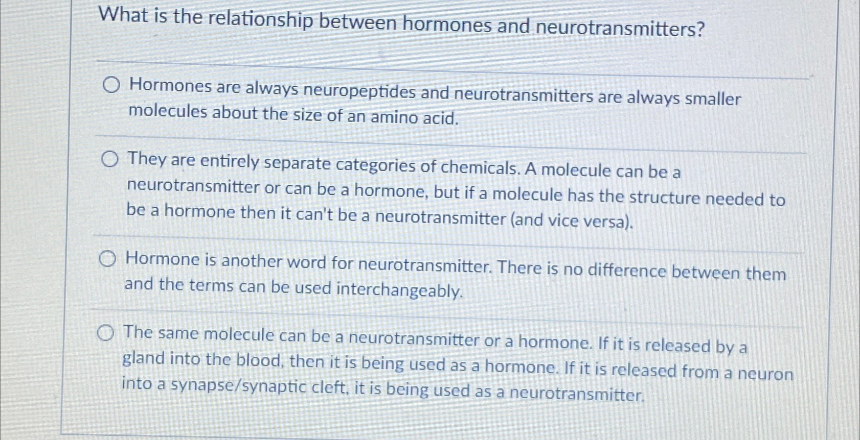 Solved What is the relationship between hormones and | Chegg.com