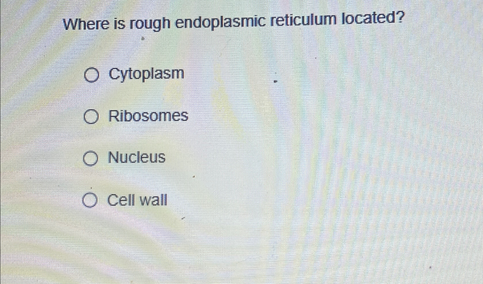 Solved Where is rough endoplasmic reticulum | Chegg.com