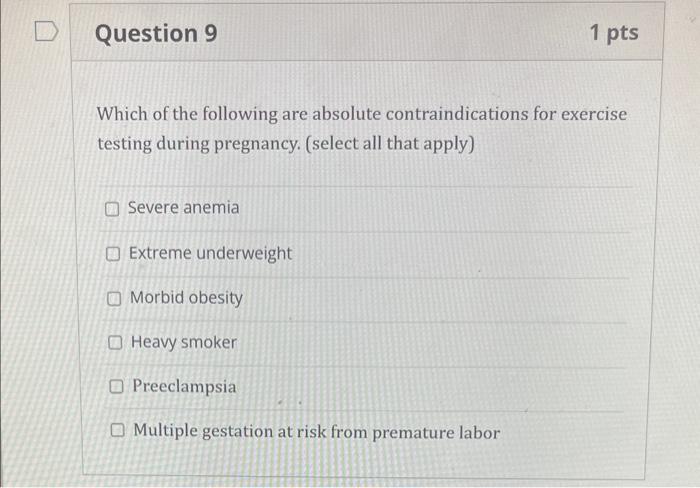 Solved Which of the following are absolute contraindications | Chegg.com