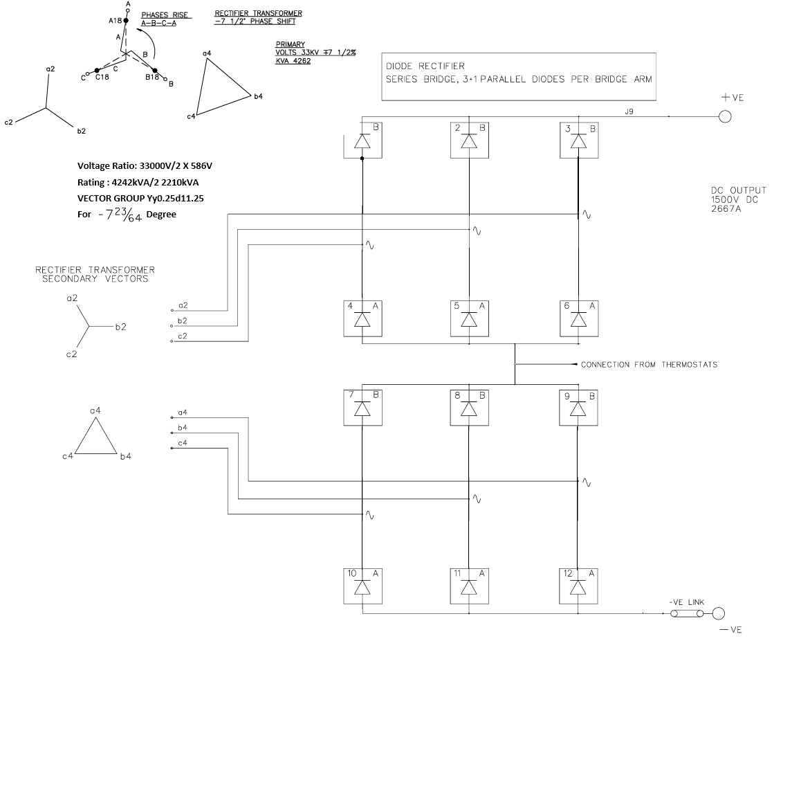 RATING:4262KVA/2 ﻿x 2210KVA VOLTAGE RATIO:33000V/2 ﻿X | Chegg.com