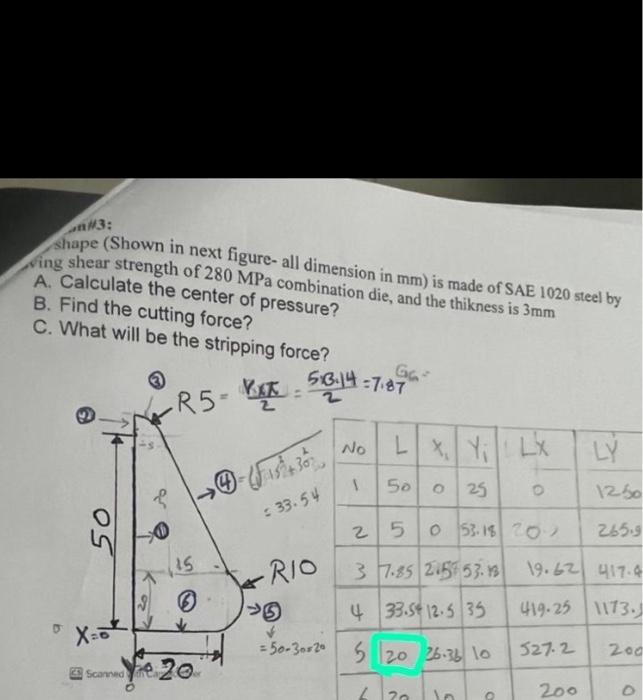 Solved AnH3: shape (Shown in next figure- all dimension in | Chegg.com