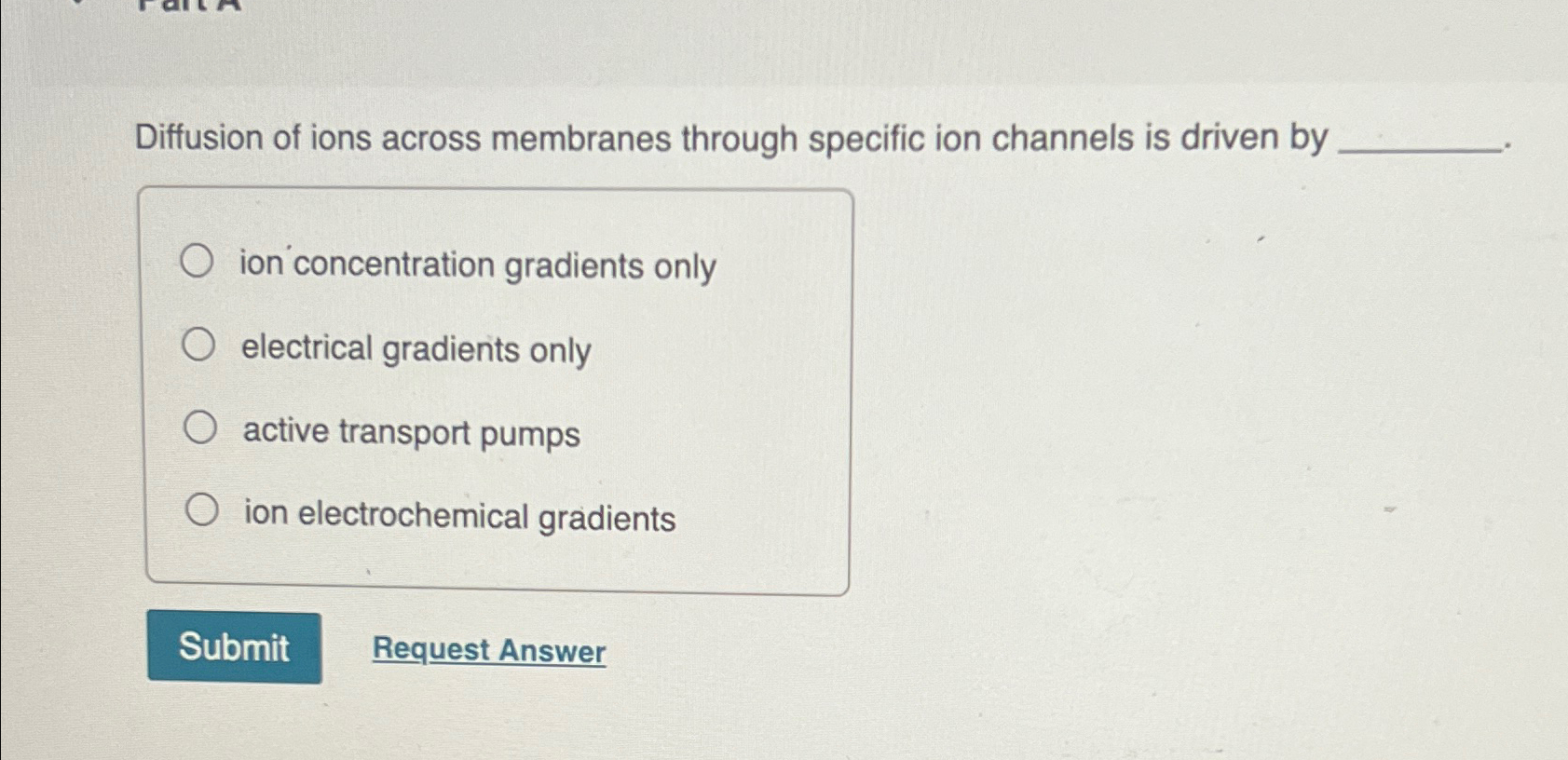 Solved Diffusion of ions across membranes through specific | Chegg.com