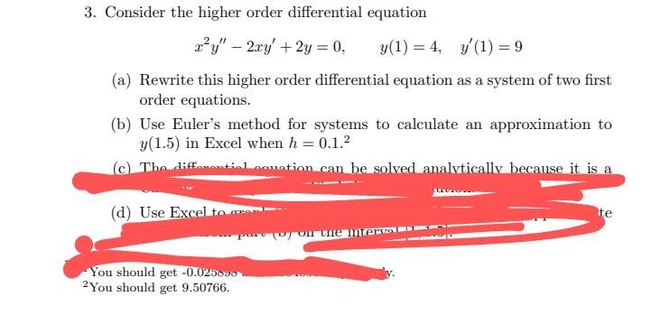 Solved 3. Consider the higher order differential equation | Chegg.com