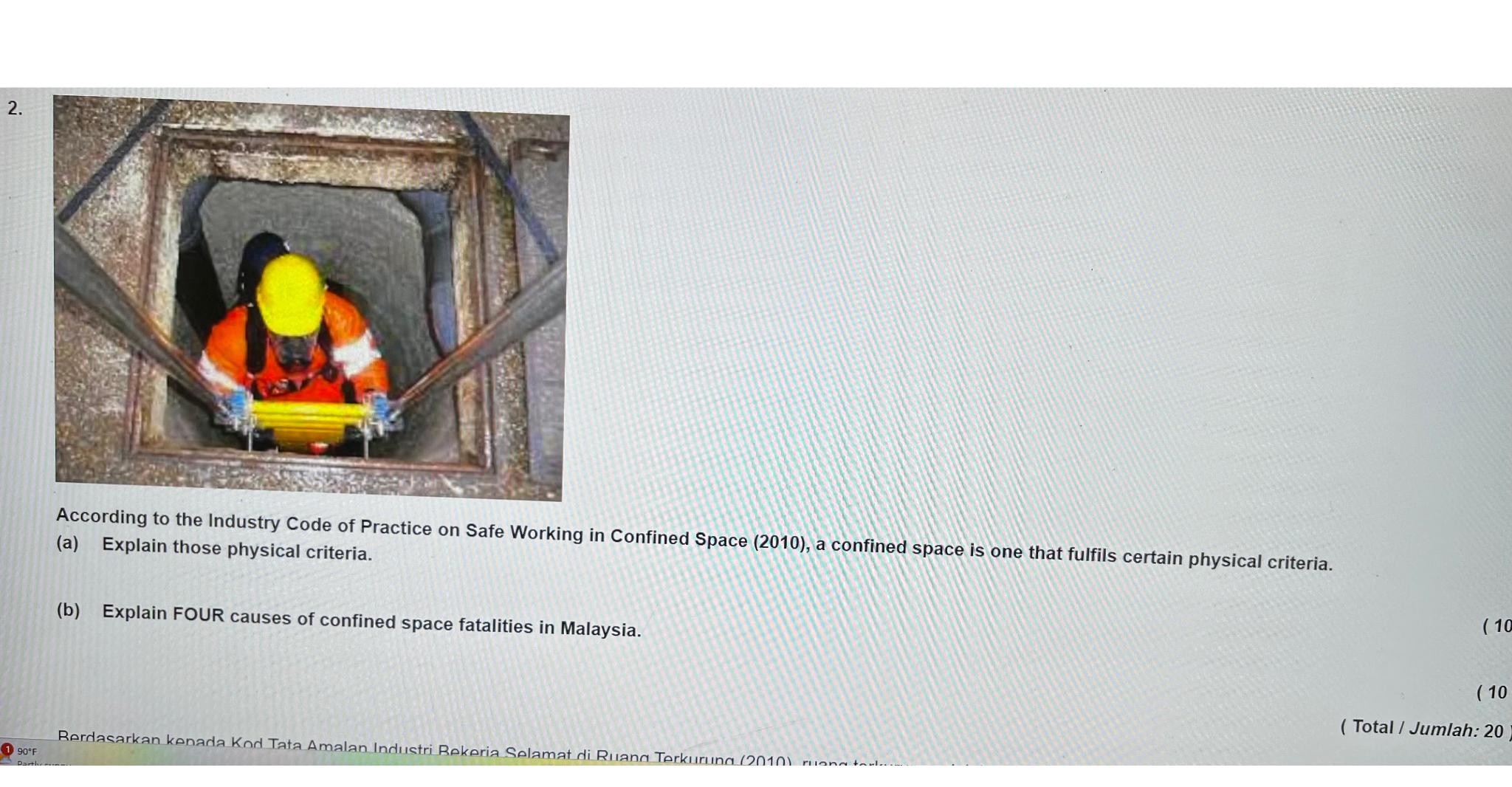 Solved According to the Industry Code of Practice on Safe | Chegg.com