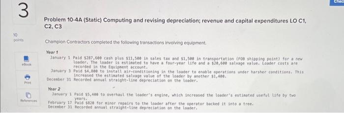 Solved Problem 10-4A (Static) Computing and revising | Chegg.com