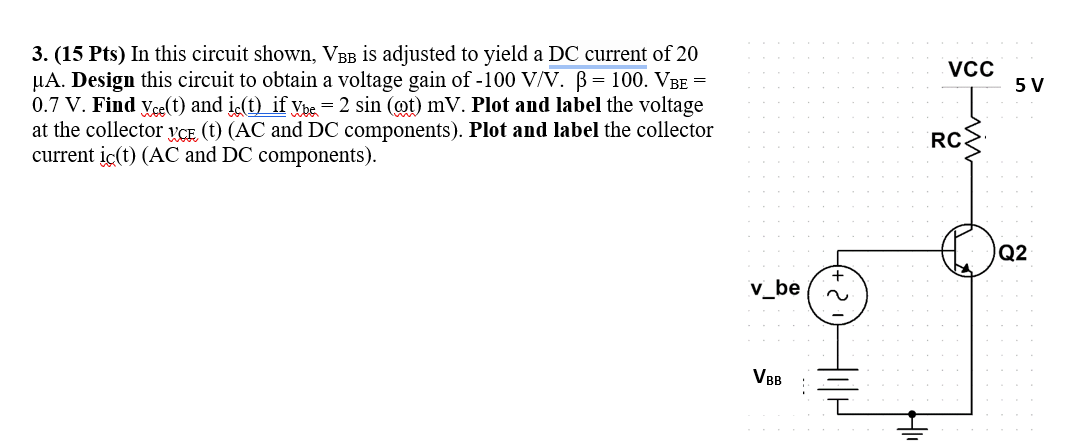 Solved In ﻿this circuit shown, VBB is ﻿adjusted to ﻿yield | Chegg.com
