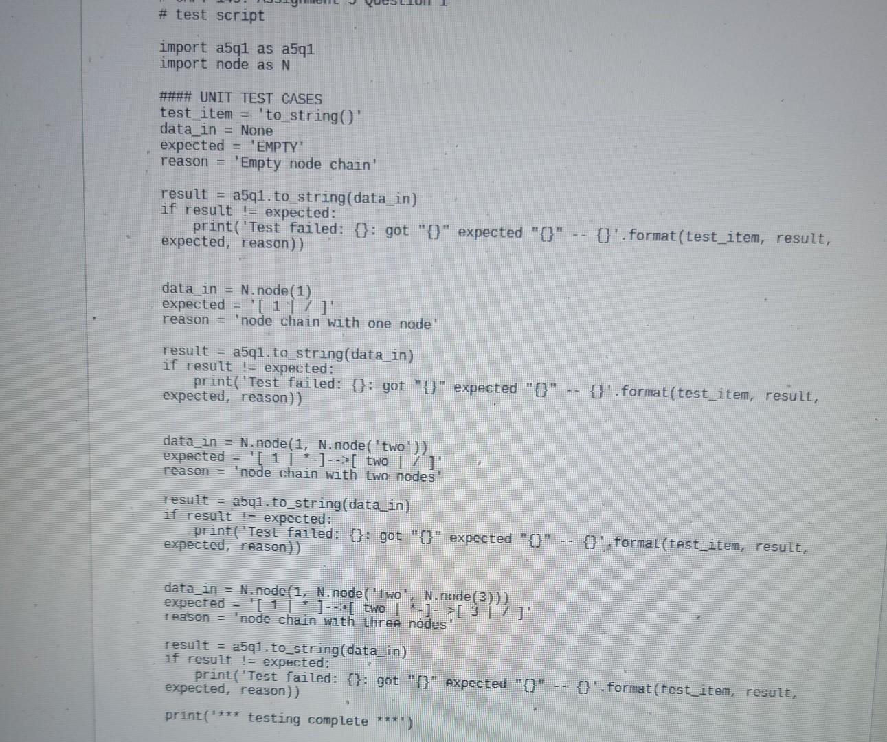 Solved On Canvas, you will find a starter ile called a5q3 | Chegg.com