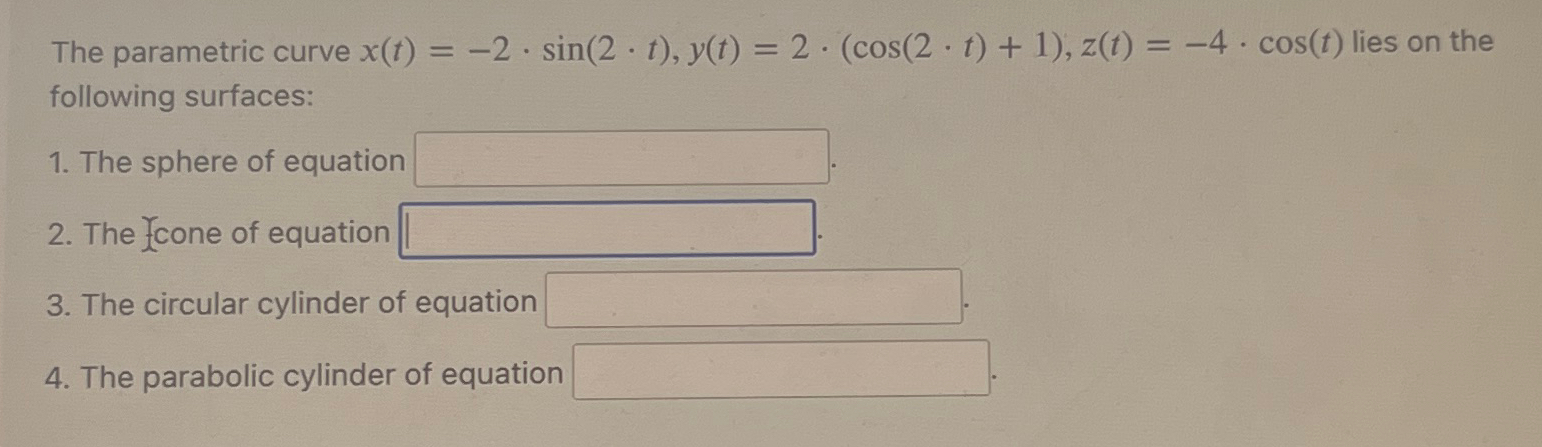Solved The parametric curve | Chegg.com