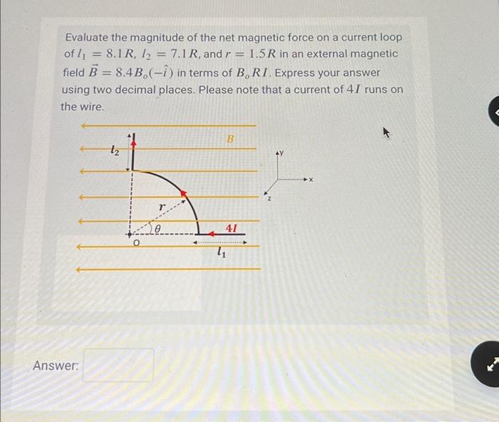 Solved Evaluate the magnitude of the net magnetic force on a | Chegg.com