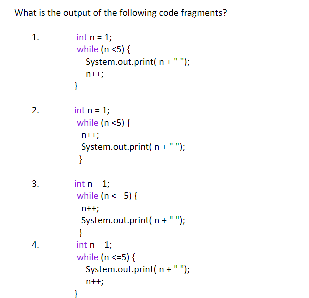 Solved What is the output of the following code | Chegg.com