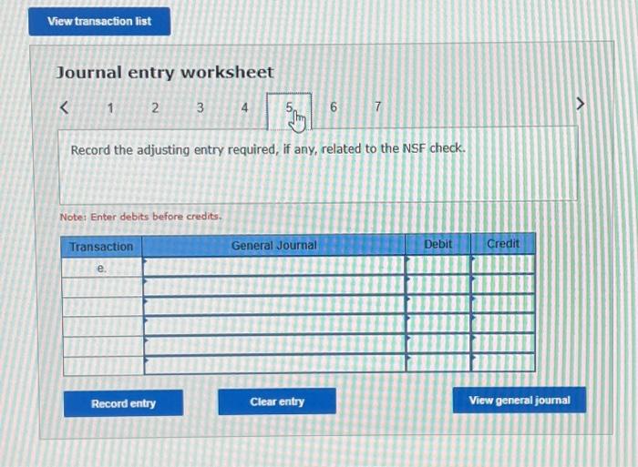 Solved Journal entry worksheet Record the adjusting entry | Chegg.com