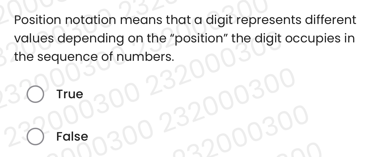 Solved Position notation means that a digit represents | Chegg.com