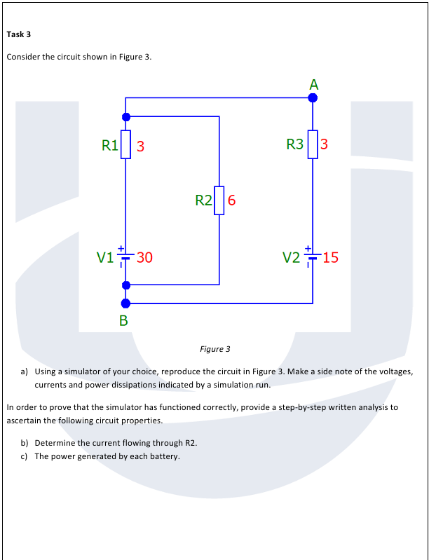 Task 3Consider the circuit shown in Figure 3.Figure | Chegg.com