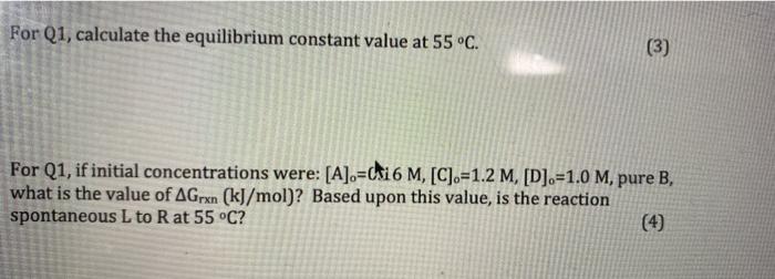 Solved 1. Consider the following generic chemical reaction | Chegg.com