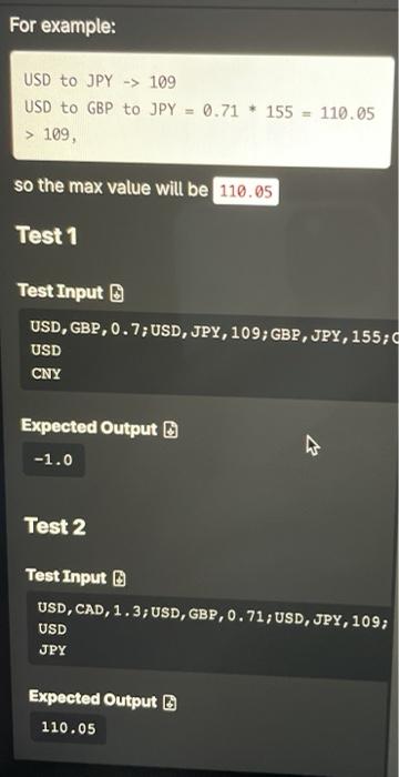 Solved Currency Exchange Programming challenge description: | Chegg.com