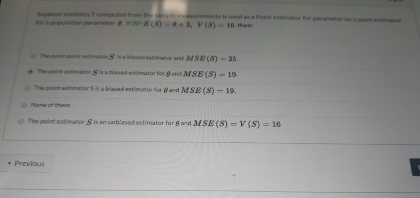 Solved Suppose statisties Tcomputed from the sample | Chegg.com