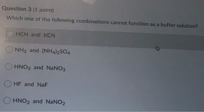 Solved Question 3 (1 point) Which one of the following | Chegg.com