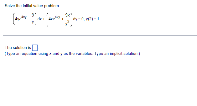 Solved Solve the initial value problem. | Chegg.com