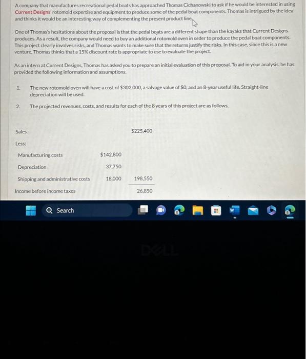 Solved A company that manufactures recreational pedal boats | Chegg.com