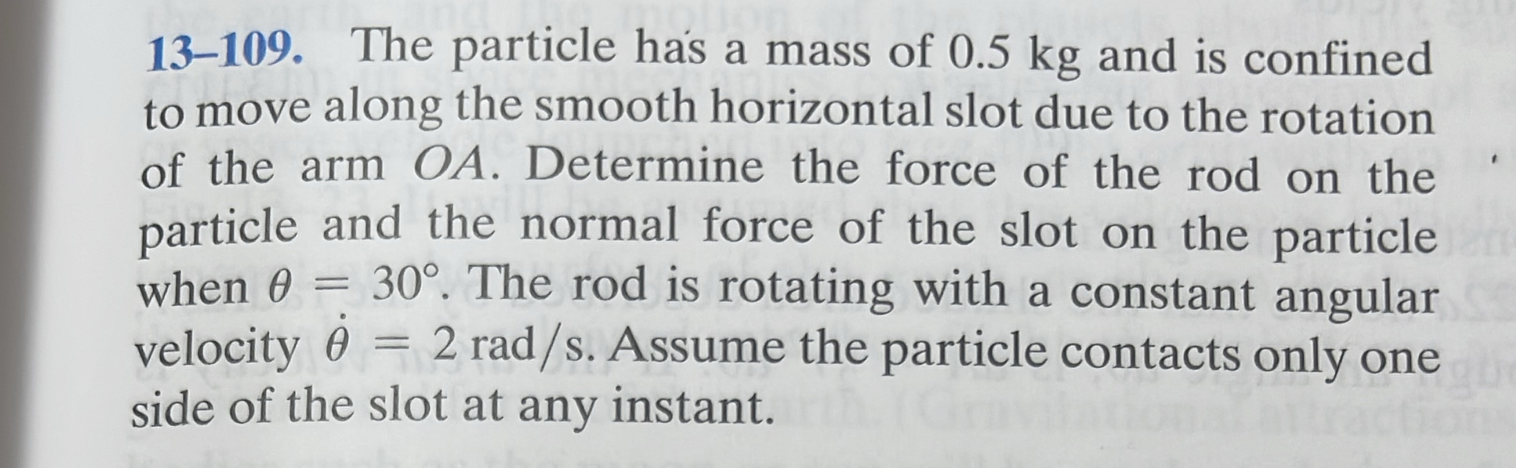 Solved 13-109. ﻿The particle has a mass of 0.5kg ﻿and is | Chegg.com