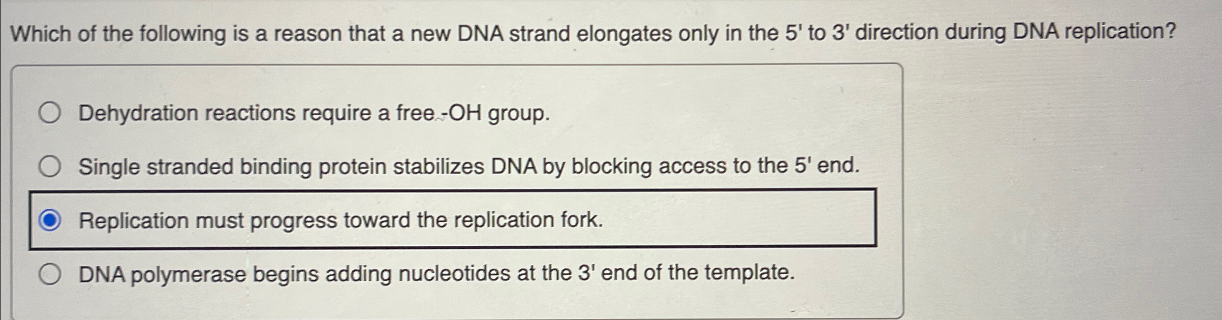 Solved Which of the following is a reason that a new DNA | Chegg.com