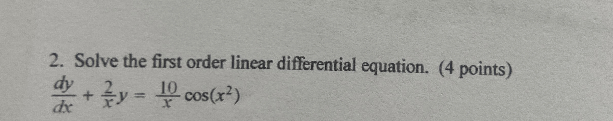 Solved Solve the first order linear differential equation. | Chegg.com
